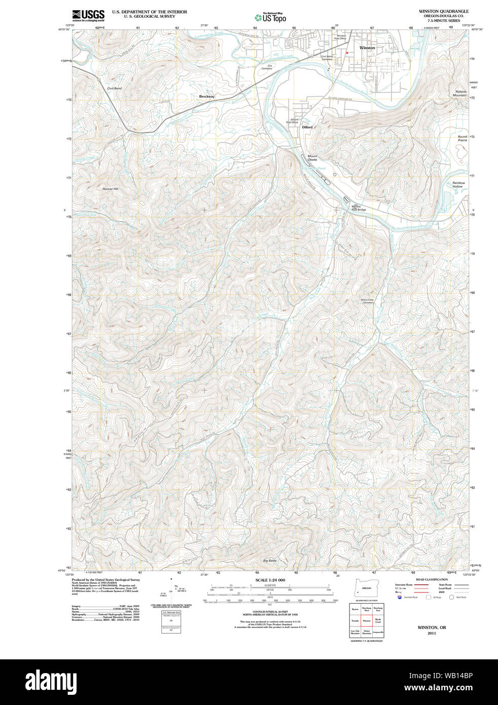 Winston oregon map Cut Out Stock Images & Pictures - Alamy