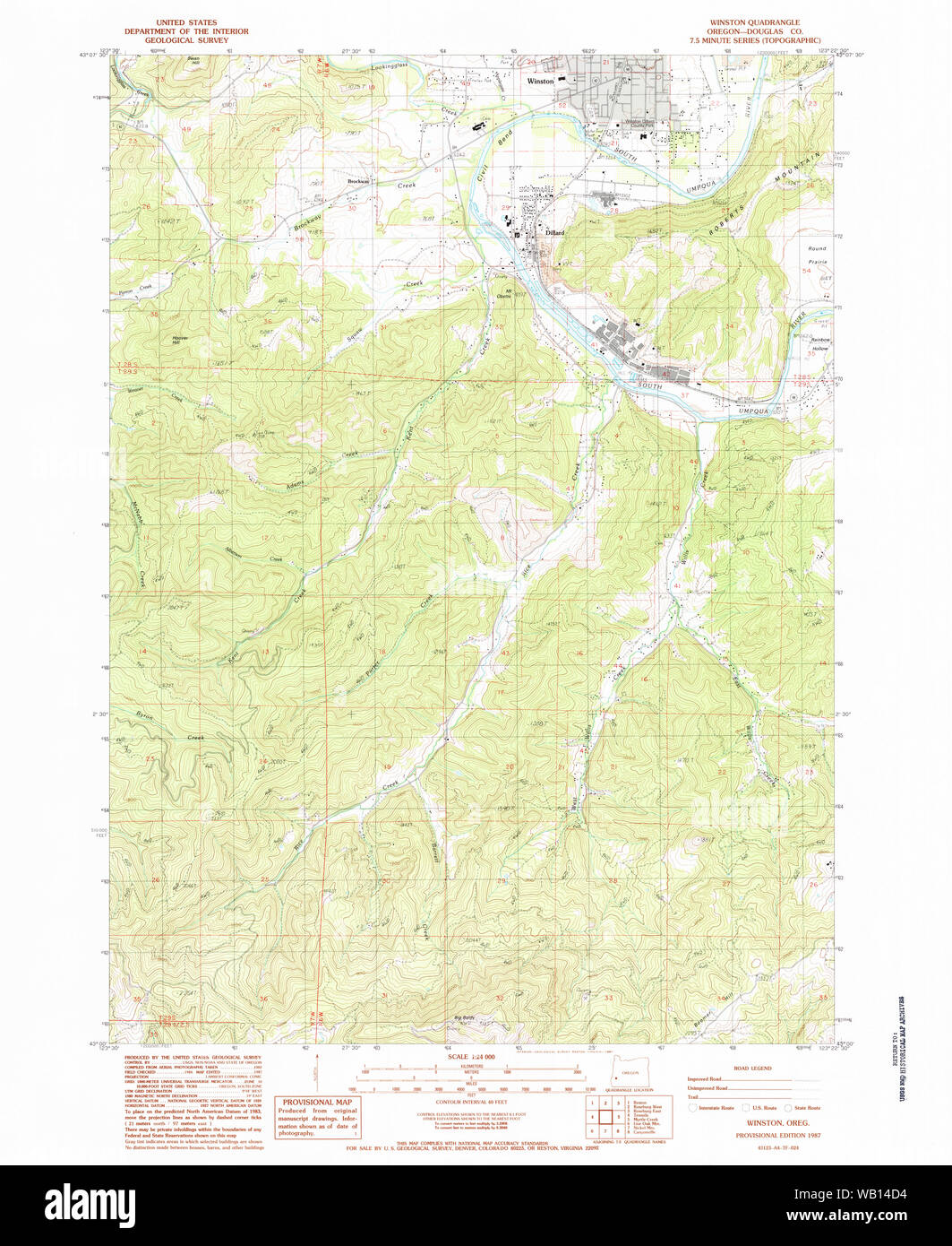 Winston oregon map Cut Out Stock Images & Pictures - Alamy