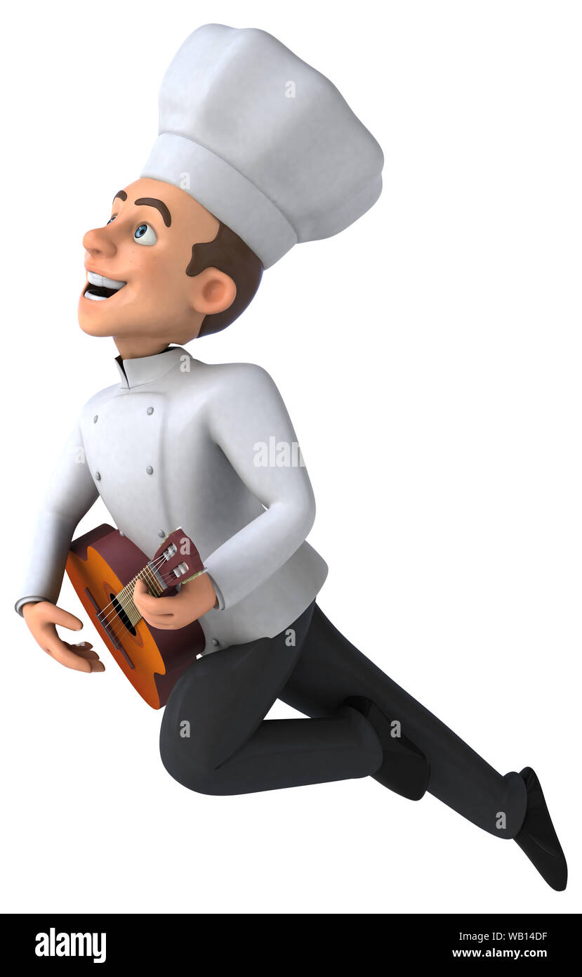 Fun chef - 3D Illustration Stock Photo - Alamy