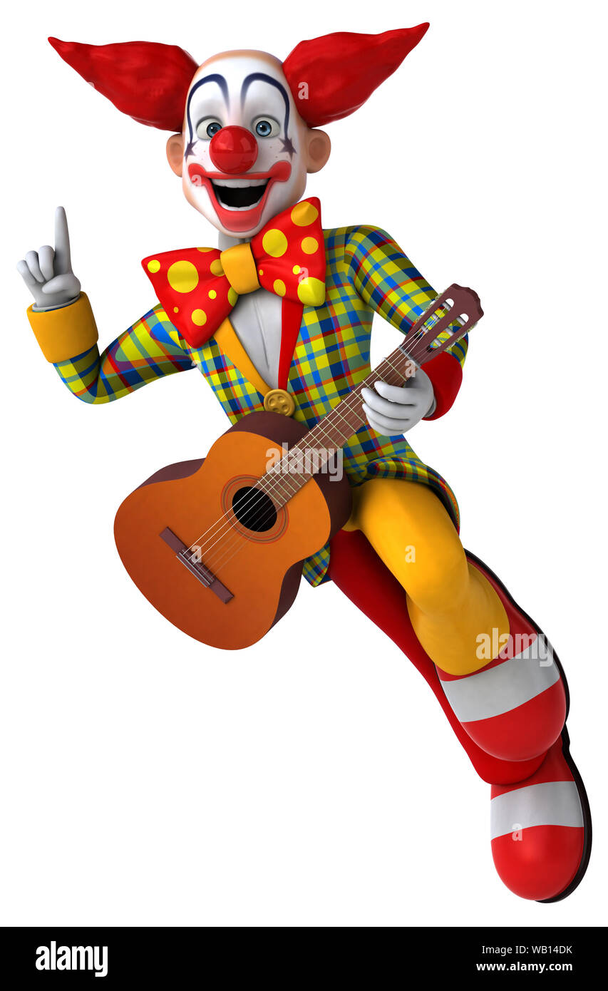 Fun clown - 3D Illustration Stock Photo - Alamy