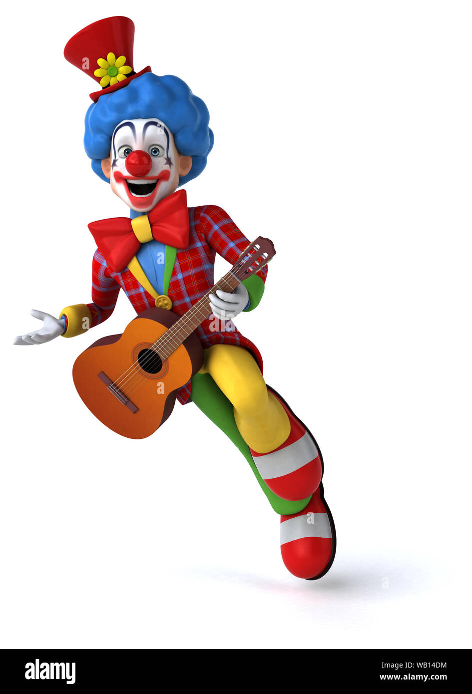 Fun clown - 3D Illustration Stock Photo - Alamy