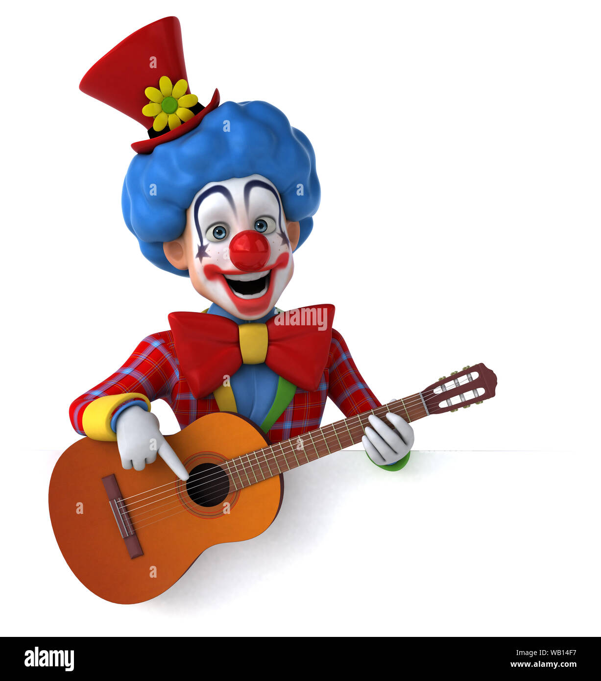 Fun clown - 3D Illustration Stock Photo - Alamy