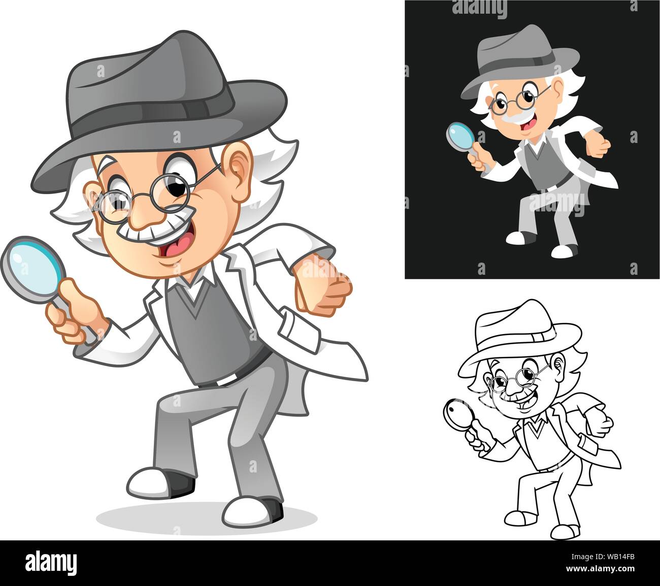 Investigations and magnifying glass Stock Vector Images - Alamy