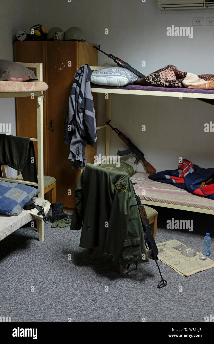 The restored room of the personal bodyguards of Yasser Arafat at the ...