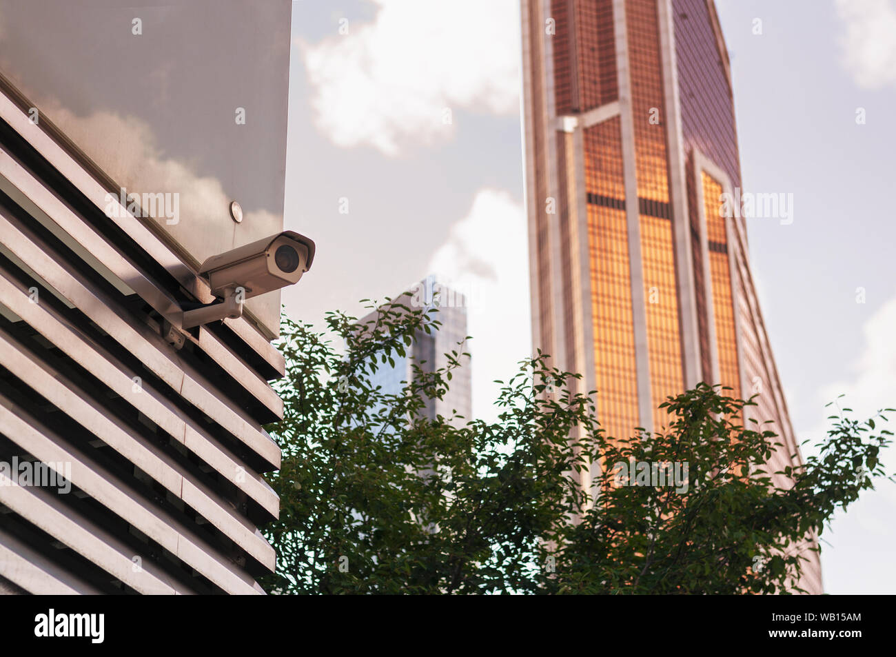 Security surveillance system at the entrance to a modern office ...