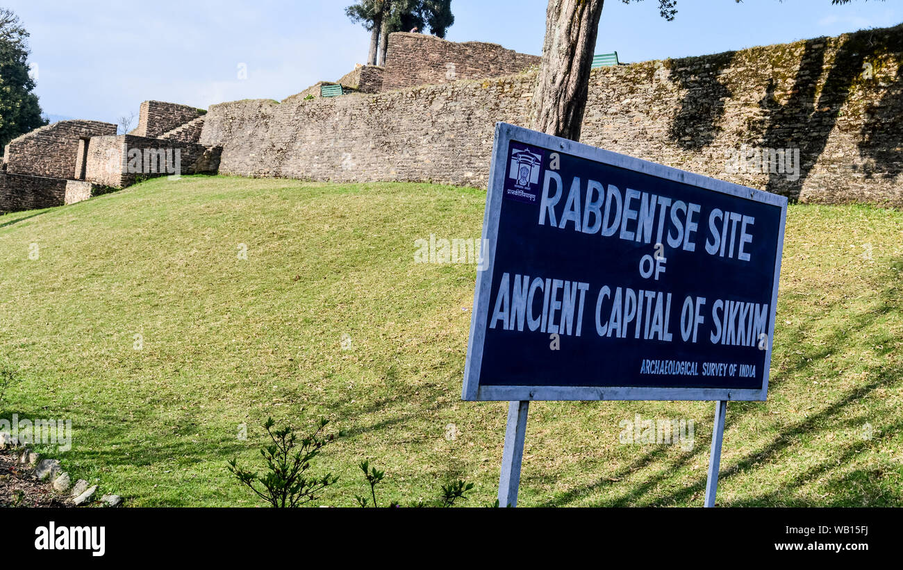 Rabdentse ruins, Kingdom of Sikkim, Pelling 1 May 2018 - Rabdentse ...
