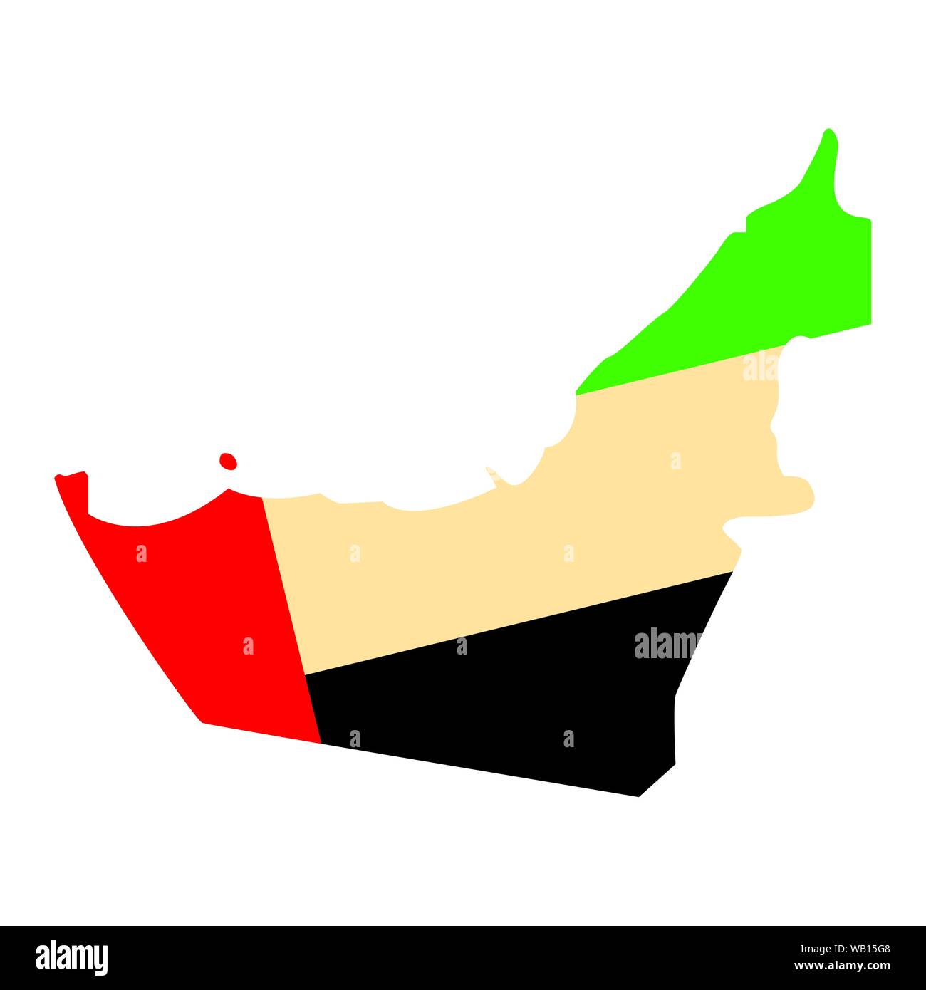 arab emirates map flag symbol icon vector illustration Stock Vector ...