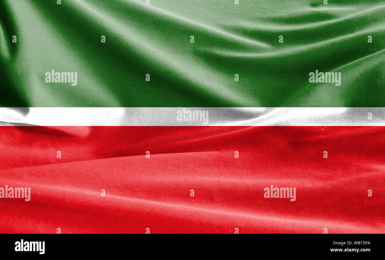Realistic flag of Tatarstan on the wavy surface of fabric Stock Photo ...