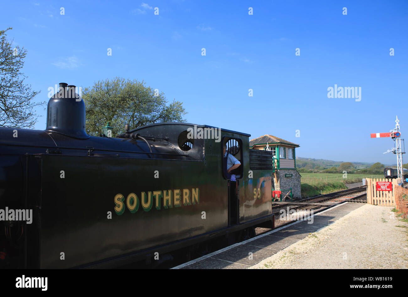 The station at Harman's Cross on the Swanage Railway, Dorset, England ...