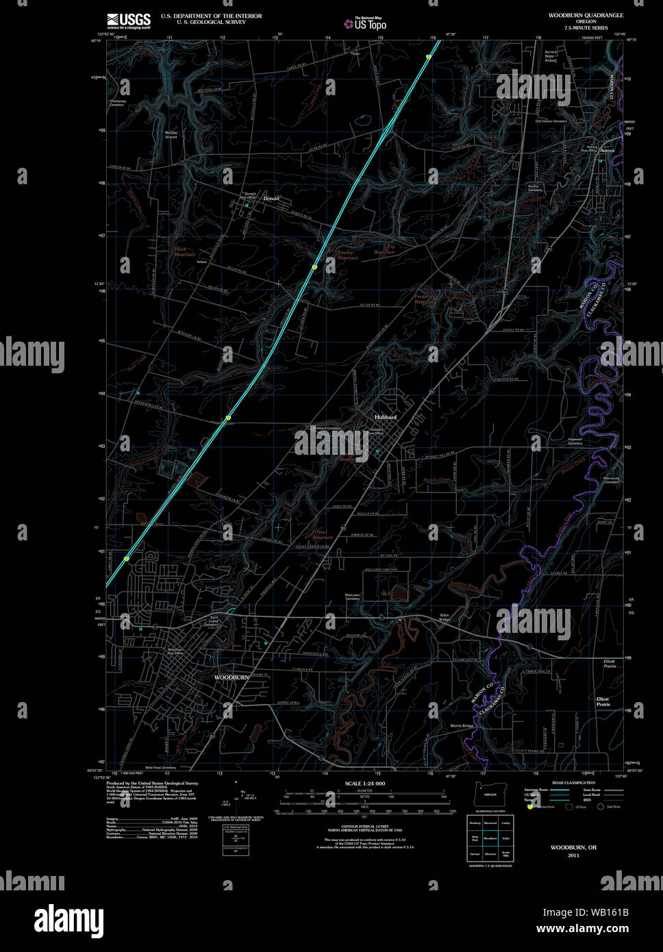 Map of woodburn hi-res stock photography and images - Alamy
