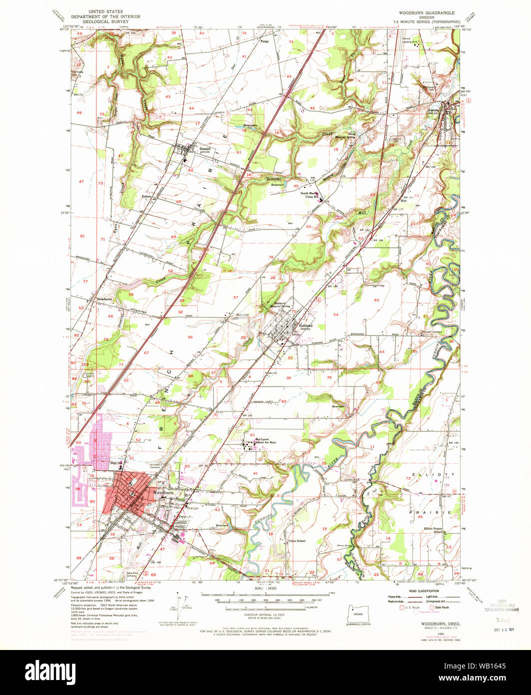 Map of woodburn hi-res stock photography and images - Alamy