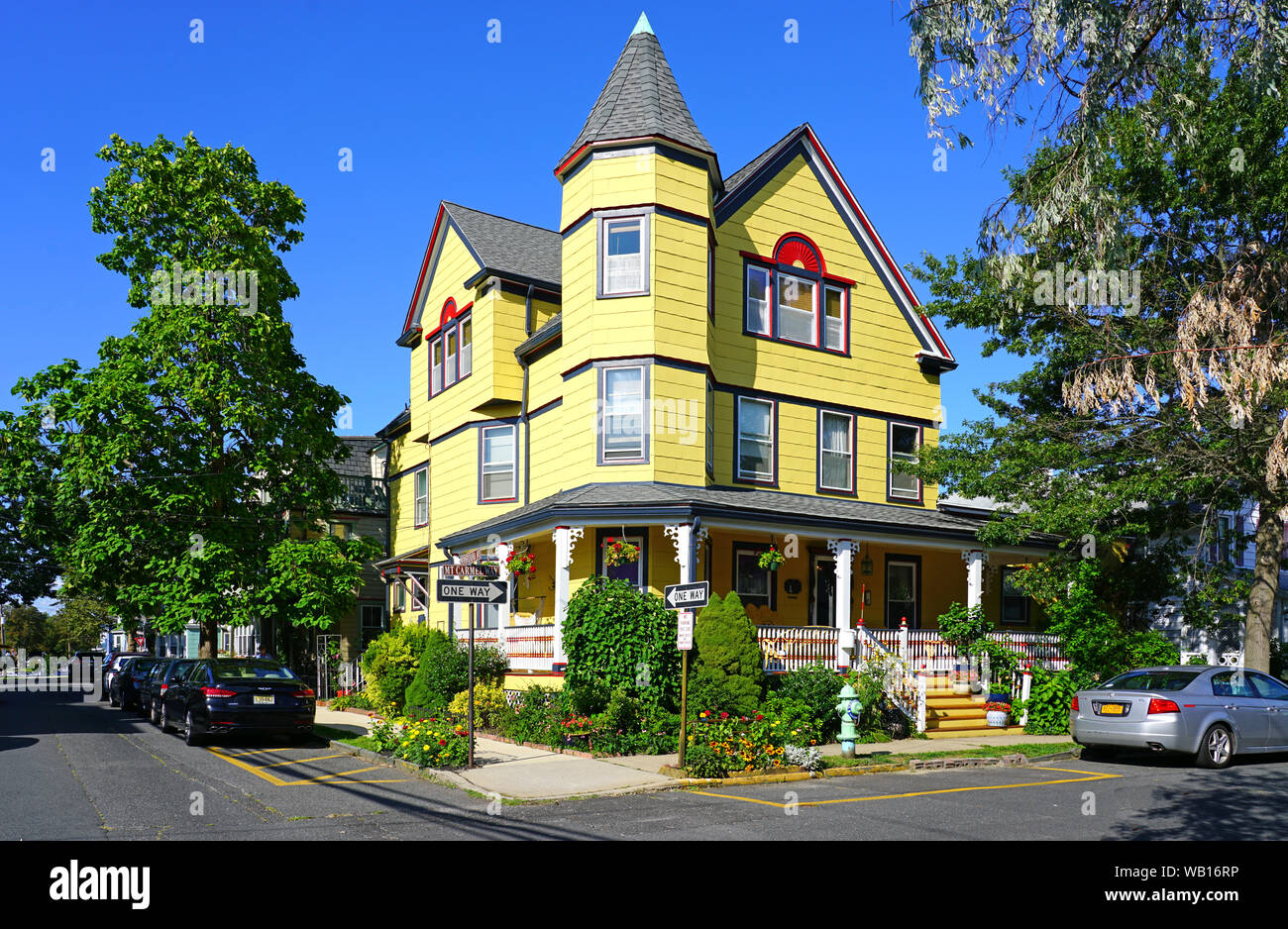 OCEAN GROVE, NJ -10 AUG 2019- View of Ocean Grove, a town on the New ...