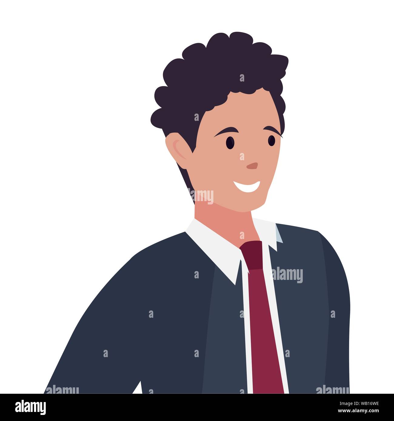 businessman portrait character white background vector illustration ...
