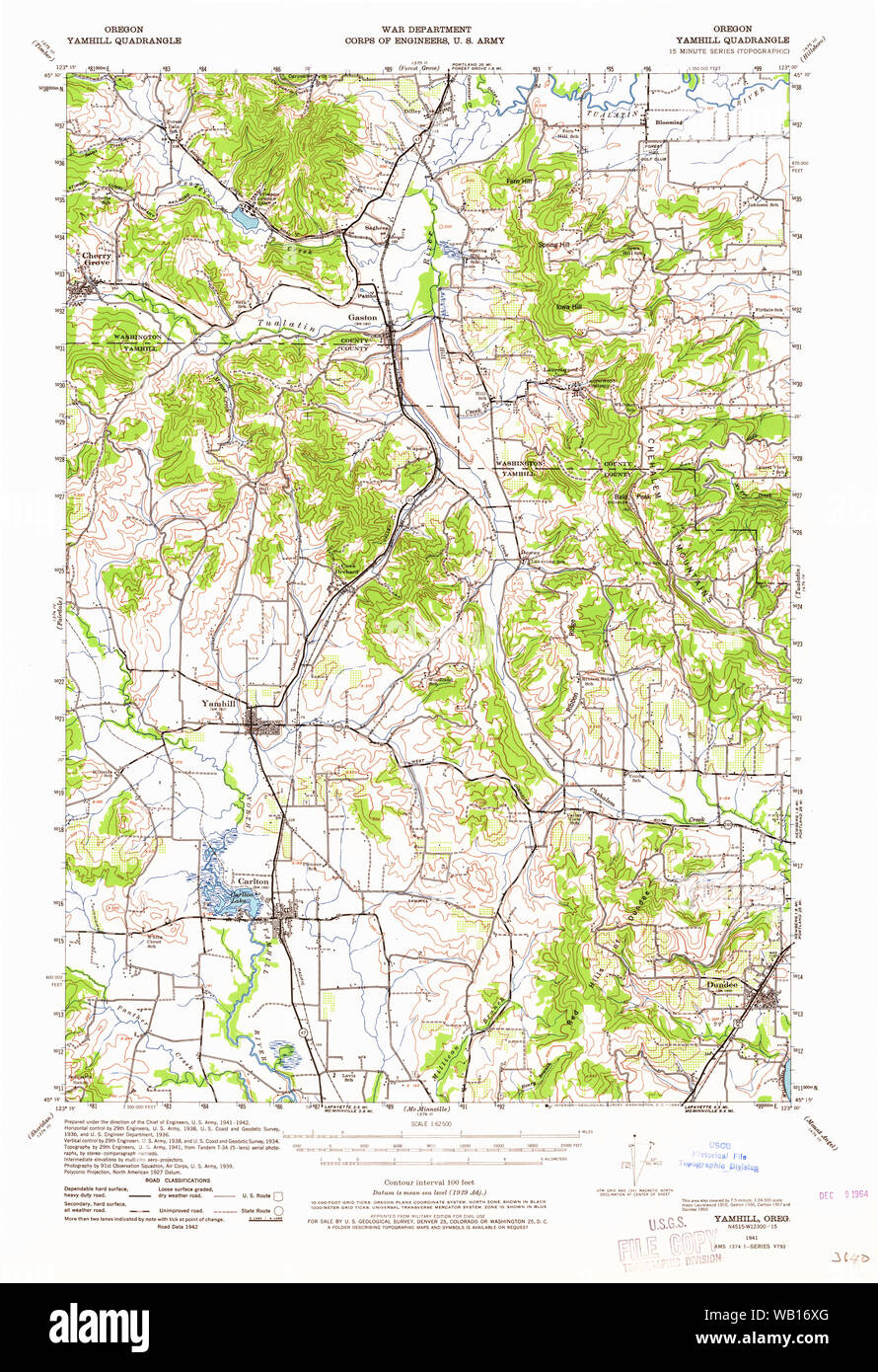 Yamhill map hi-res stock photography and images - Alamy
