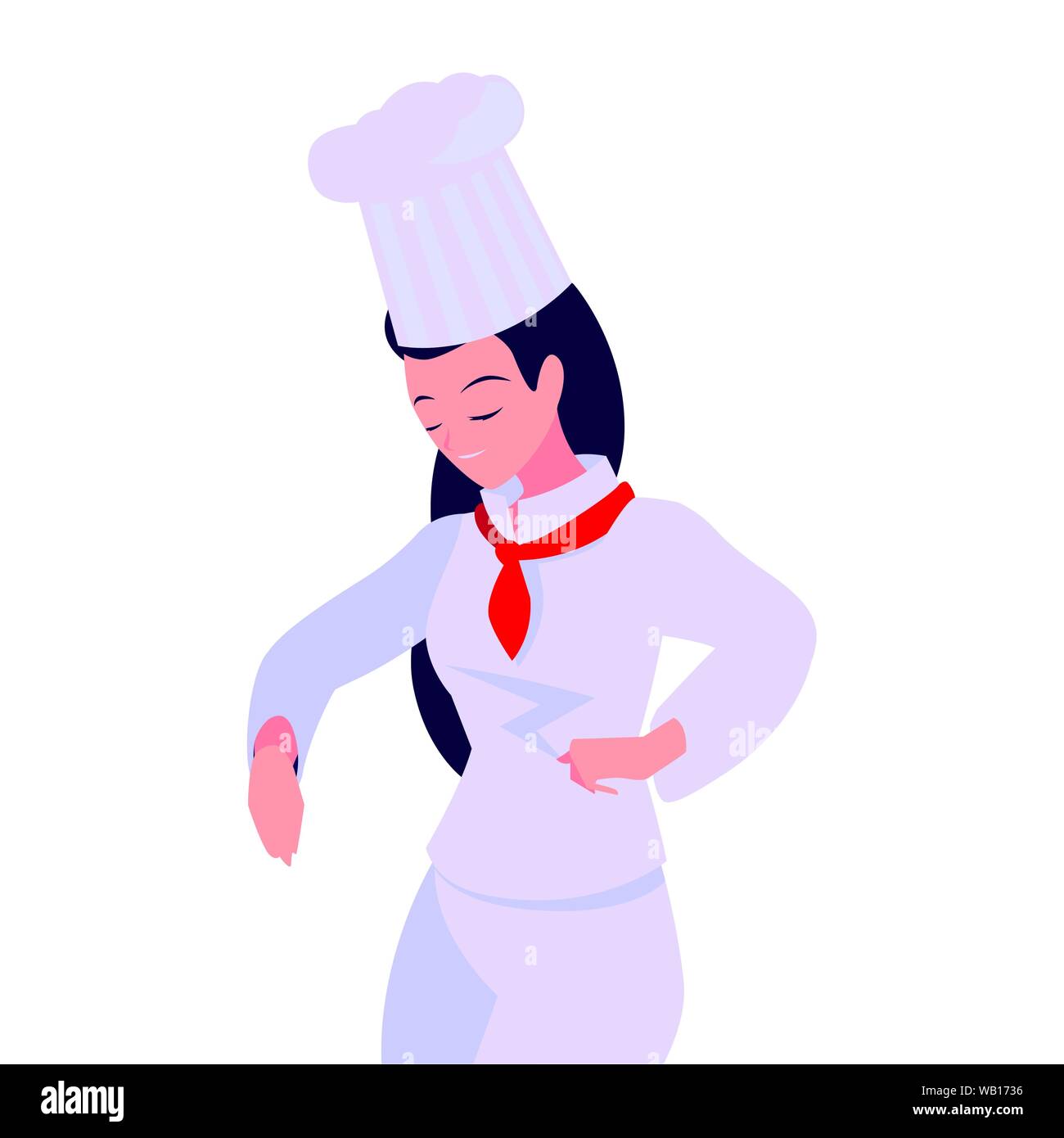 woman chef character with uniform vector illustration Stock Vector ...