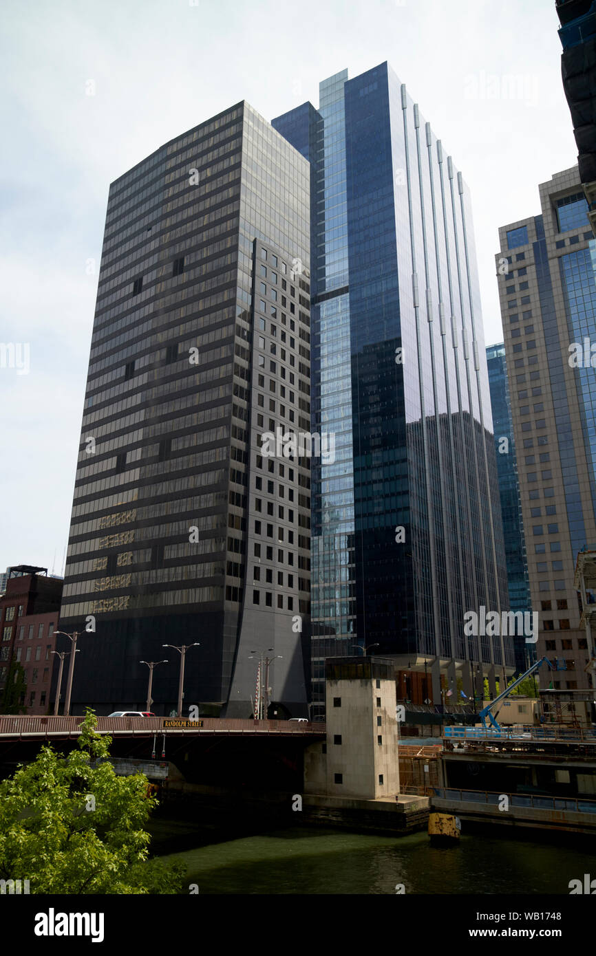 randolph bridge and 150 and 155 north wacker skyscraper office ...
