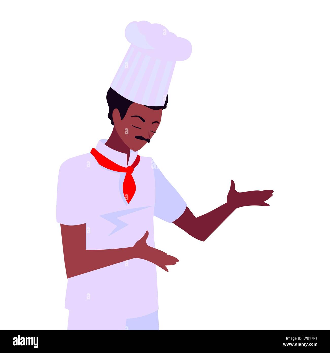 man chef character with uniform vector illustration Stock Vector Image ...