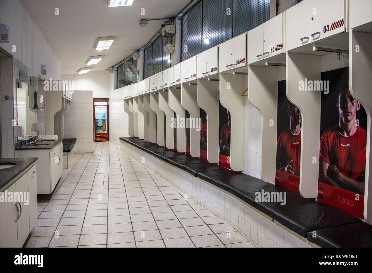 Locker rooms, the Morumbi Stadium, São Paulo, Brazil Stock Photo - Alamy