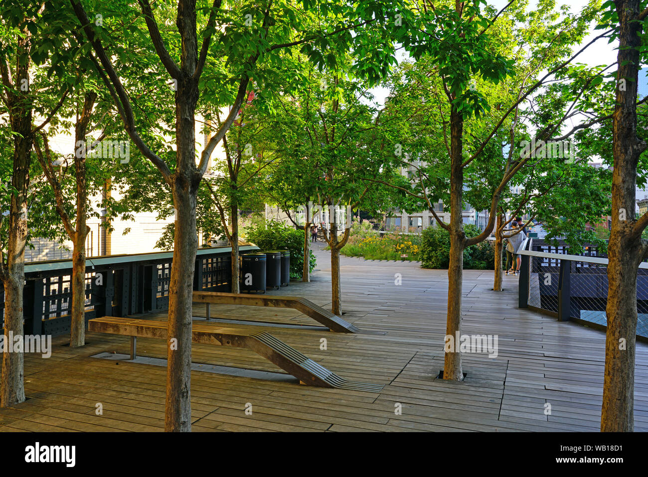 NEW YORK CITY, NY -11 AUG 2019- View of the High Line, an elevated ...