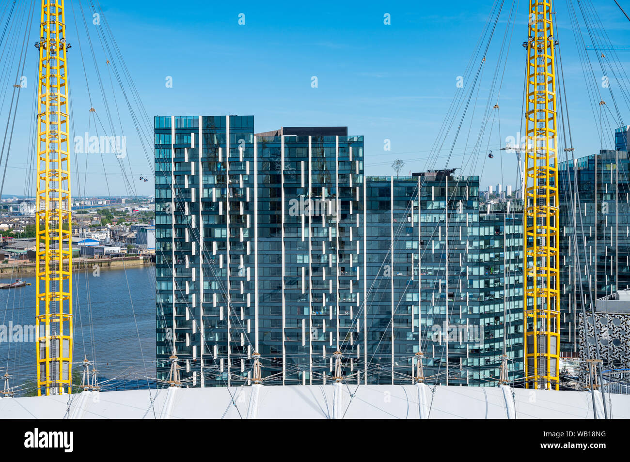 Up at the o2, o2 roof tour, Millennium Done, Greenwich, London Stock ...