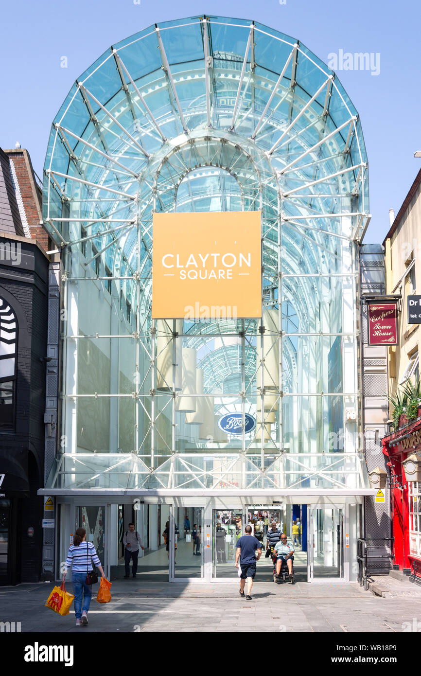 Entrance to Clayton Square shopping centre, Parker Street, Liverpool ...