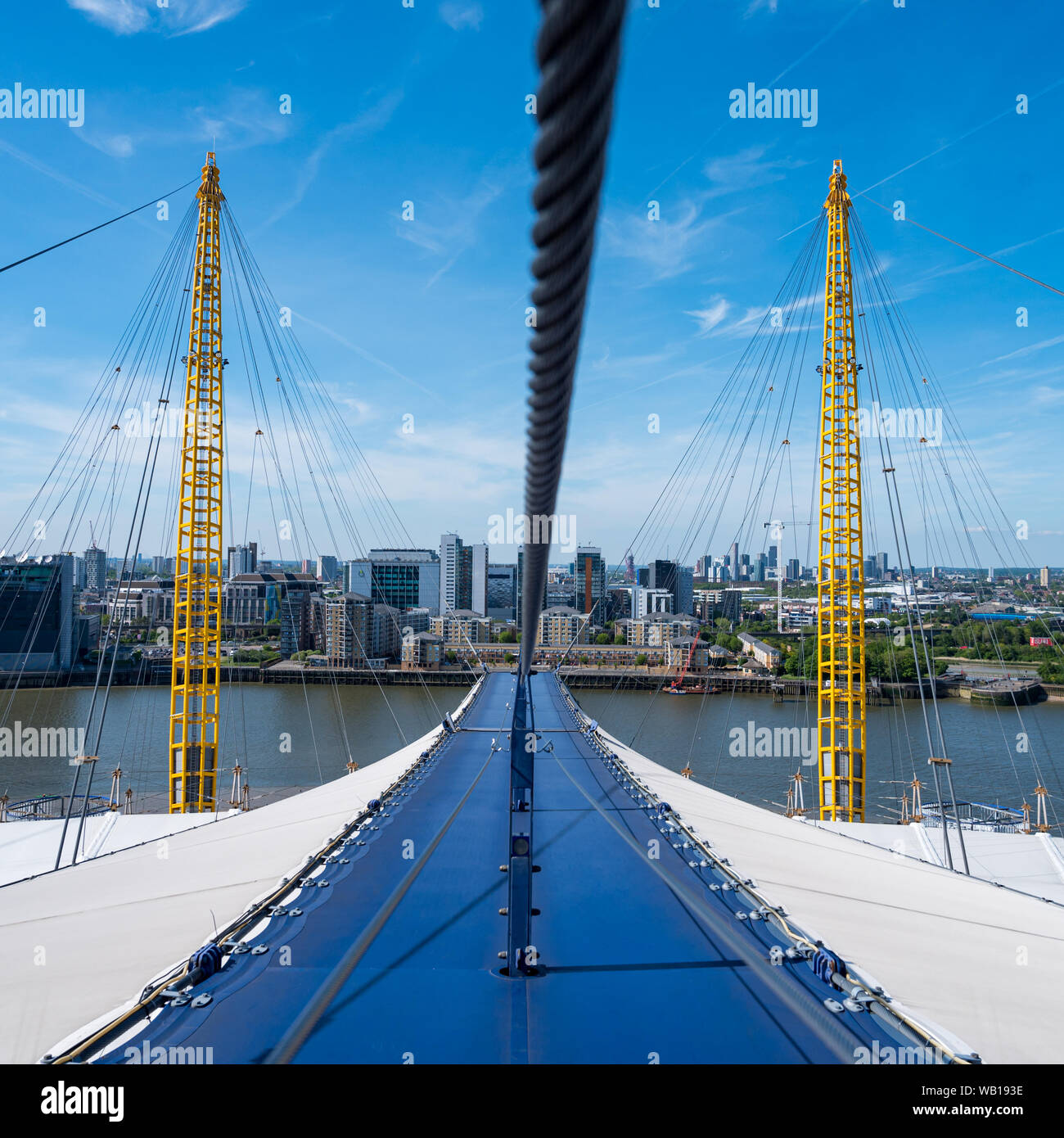 Up at the o2, o2 roof tour, Millennium Done, Greenwich, London Stock ...