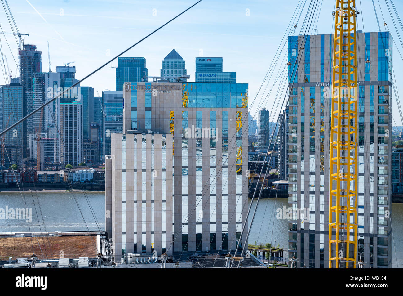 Up at the o2, o2 roof tour, Millennium Done, Greenwich, London Stock ...