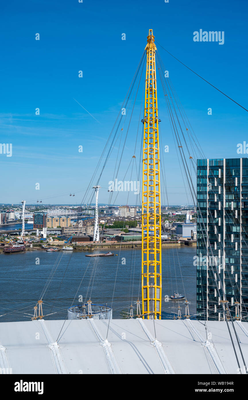 Up at the o2, o2 roof tour, Millennium Done, Greenwich, London Stock ...