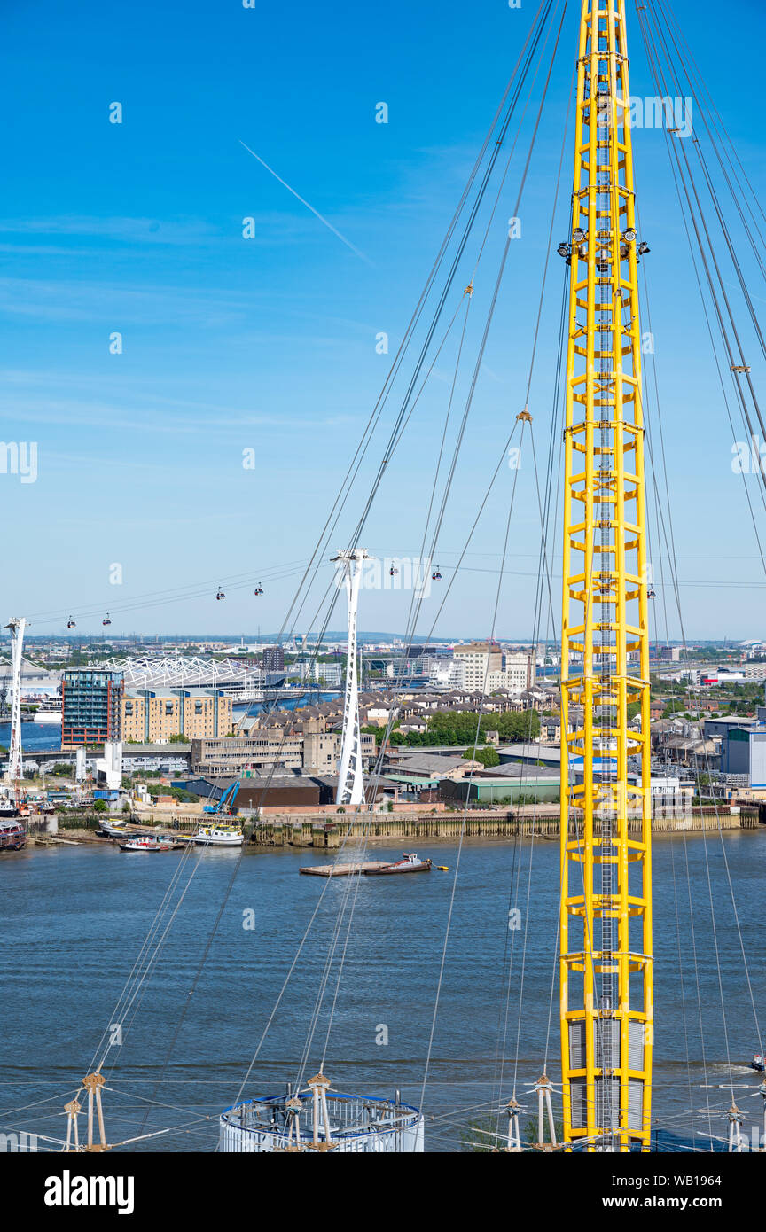 Up at the o2, o2 roof tour, Millennium Done, Greenwich, London Stock ...