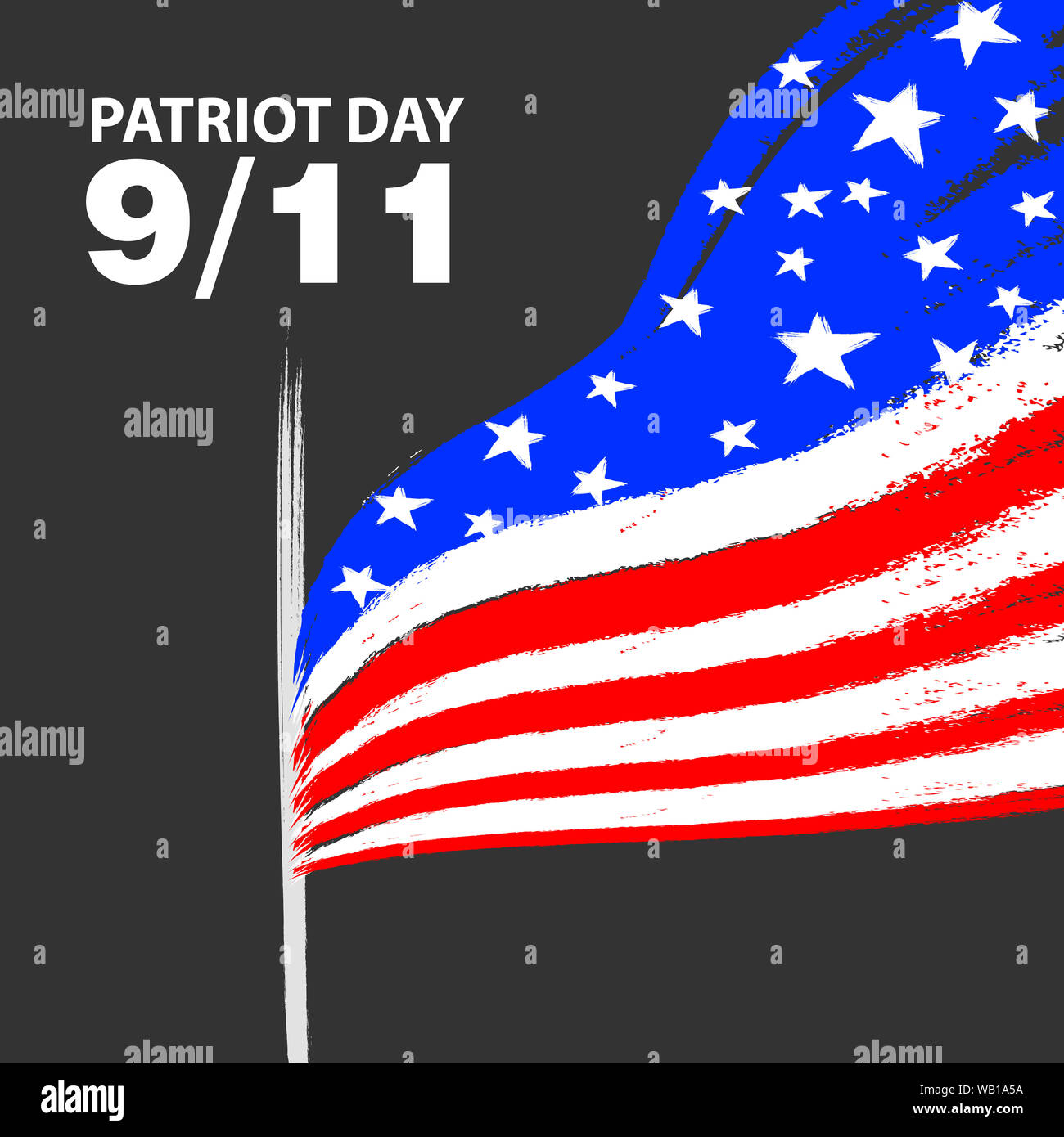 Patriot day vector poster. September 11. Never forget Stock Photo - Alamy