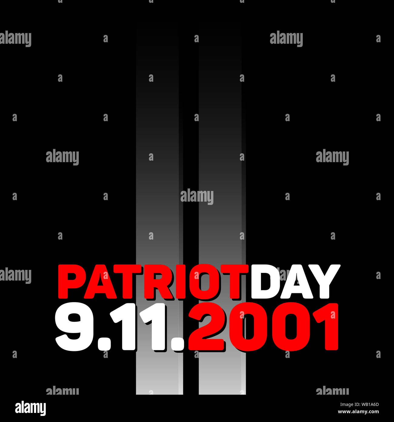 Patriot day vector poster. September 11. Never forget Stock Photo - Alamy