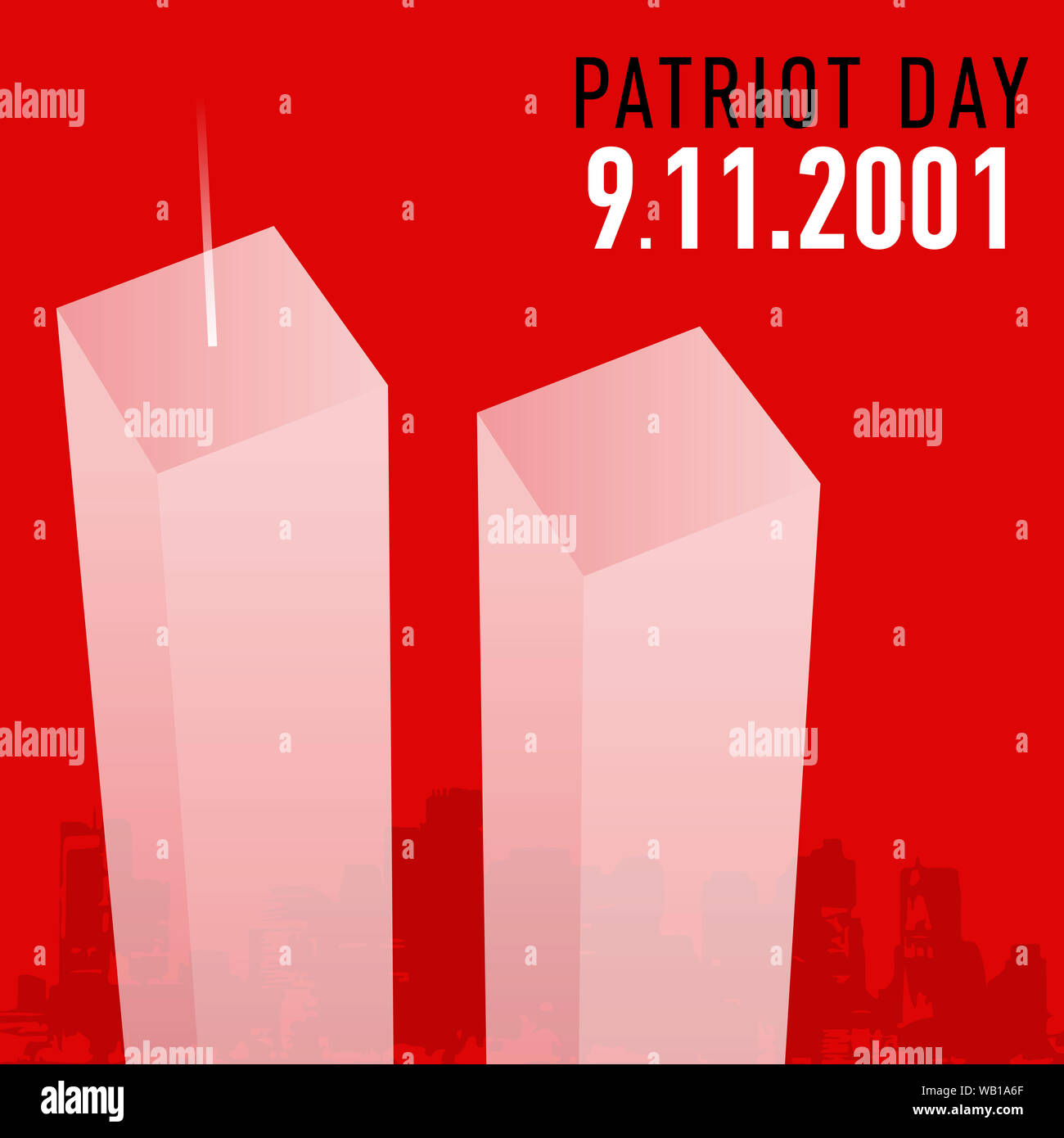 Patriot day vector poster. September 11. Never forget Stock Photo - Alamy