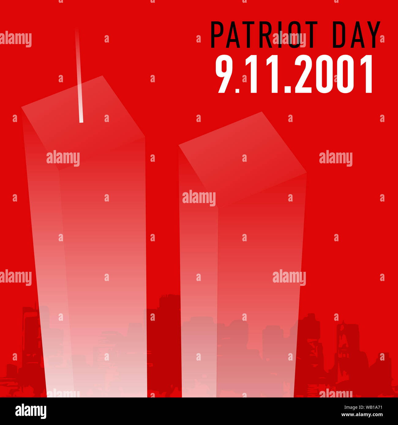 Patriot day vector poster. September 11. Never forget Stock Photo - Alamy