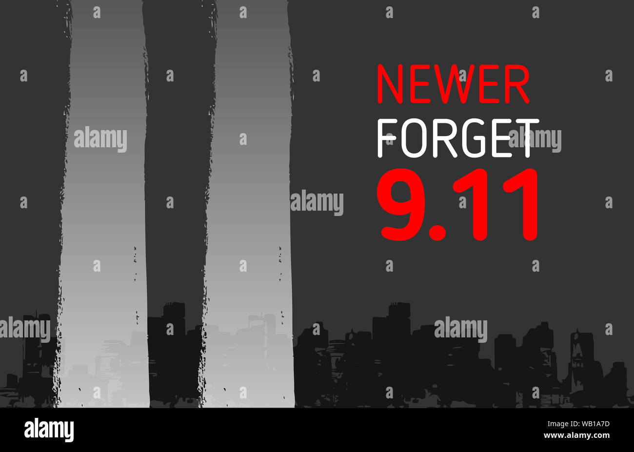 Patriot day vector poster. September 11. Never forget Stock Photo - Alamy