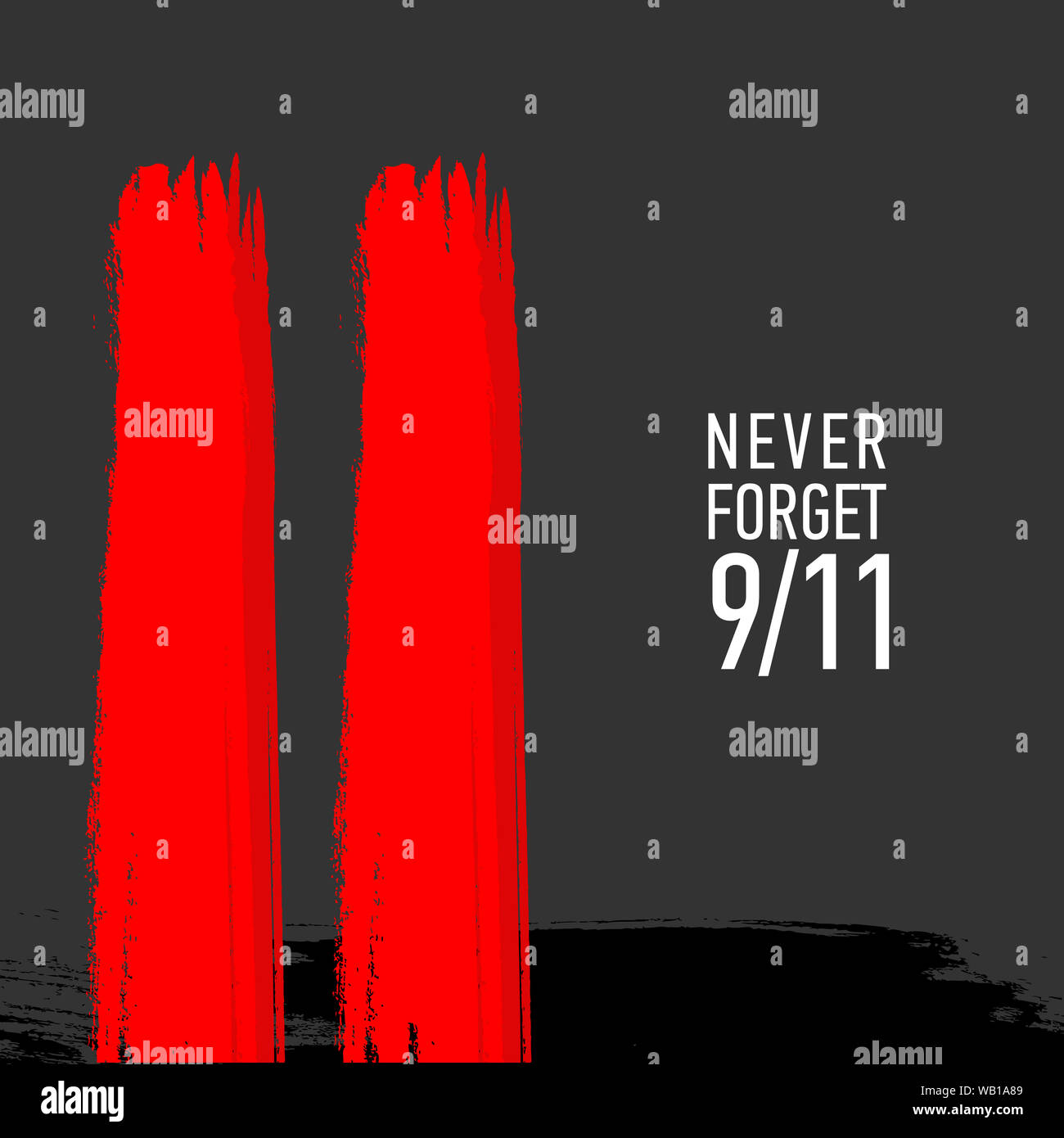 Patriot day vector poster. September 11. Never forget Stock Photo - Alamy