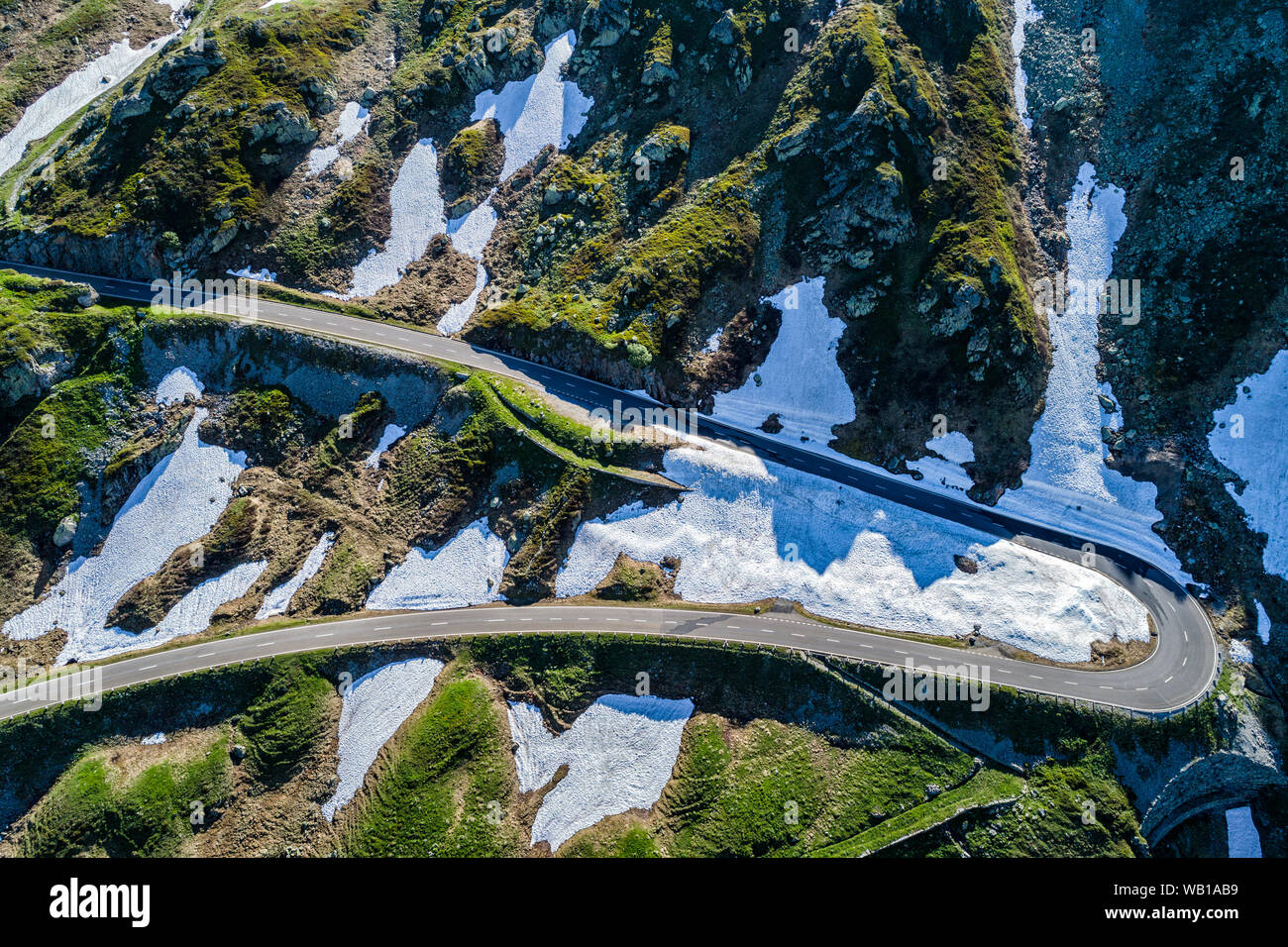 Switzerland, Canton of Uri, Aerial view of Susten Pass Stock Photo - Alamy