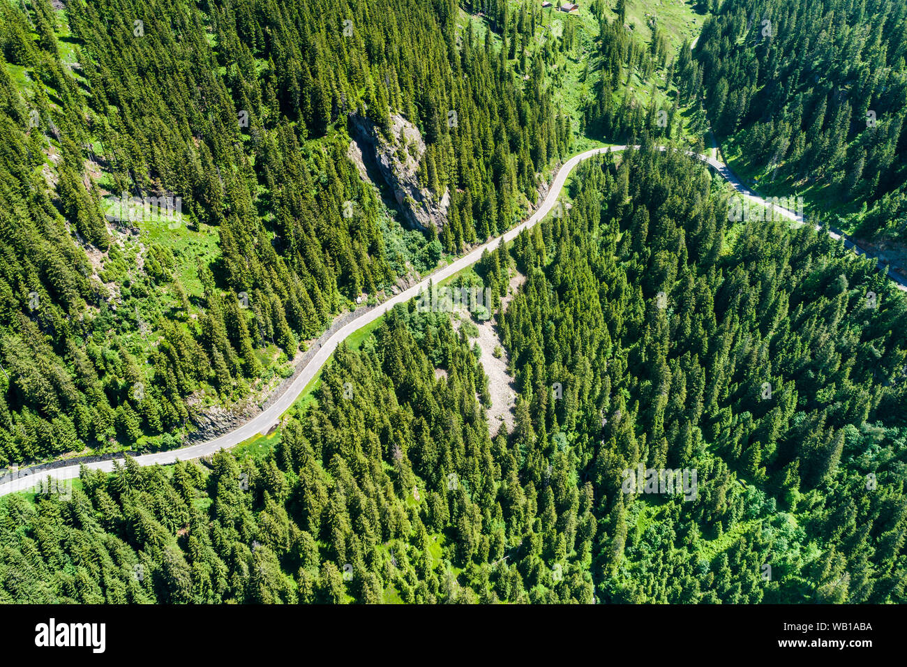 Switzerland, Canton of Uri, Aerial view of Susten Pass Stock Photo - Alamy