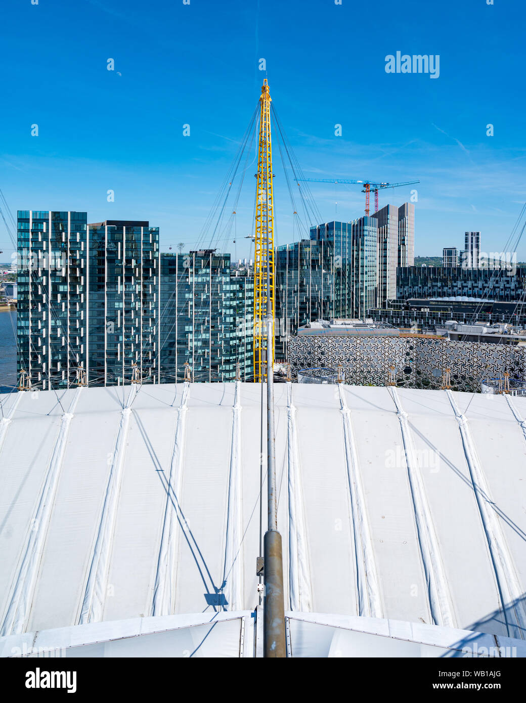 Up at the o2, o2 roof tour, Millennium Done, Greenwich, London Stock ...
