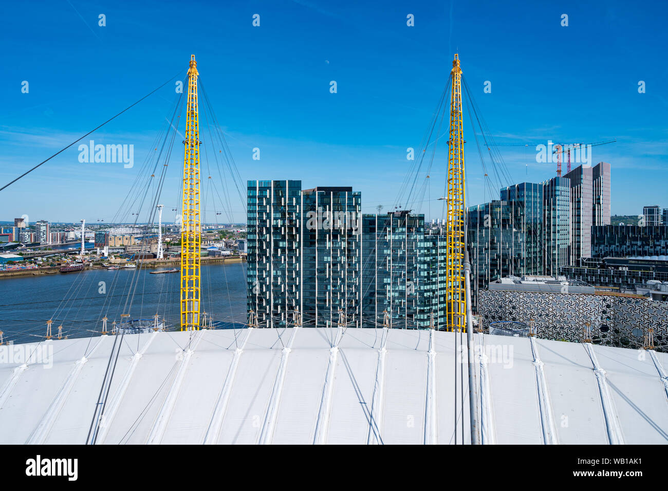 Up at the o2, o2 roof tour, Millennium Done, Greenwich, London Stock ...