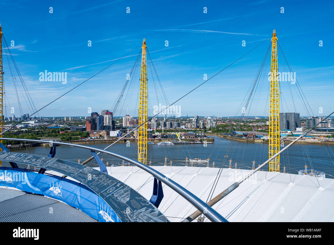 Up at the o2, o2 roof tour, Millennium Done, Greenwich, London Stock ...