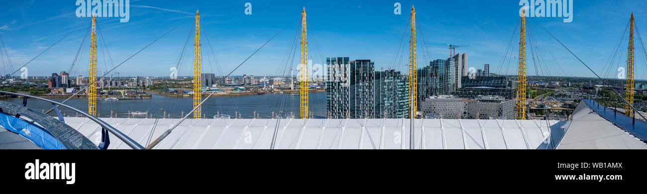 Up at the o2, o2 roof tour, Millennium Done, Greenwich, London Stock ...