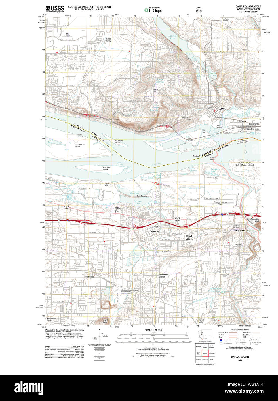 Map of camas hi-res stock photography and images - Alamy