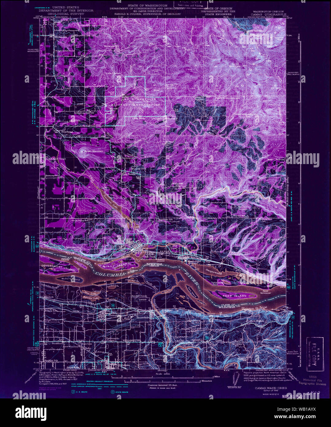 Map of camas hi-res stock photography and images - Alamy