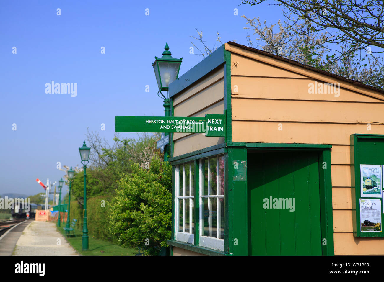 The station at Harman's Cross on the Swanage Railway, Dorset, England ...