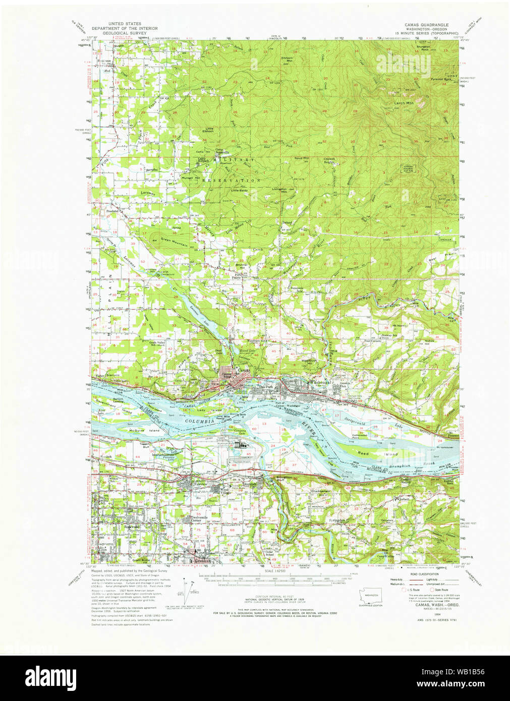 Map of camas hi-res stock photography and images - Alamy