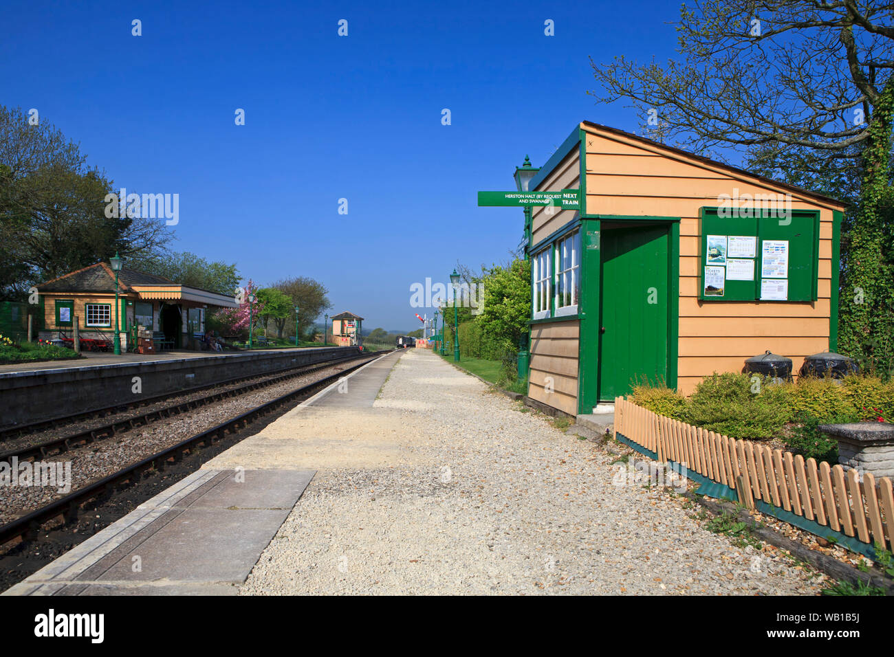 The station at Harman's Cross on the Swanage Railway, Dorset, England ...