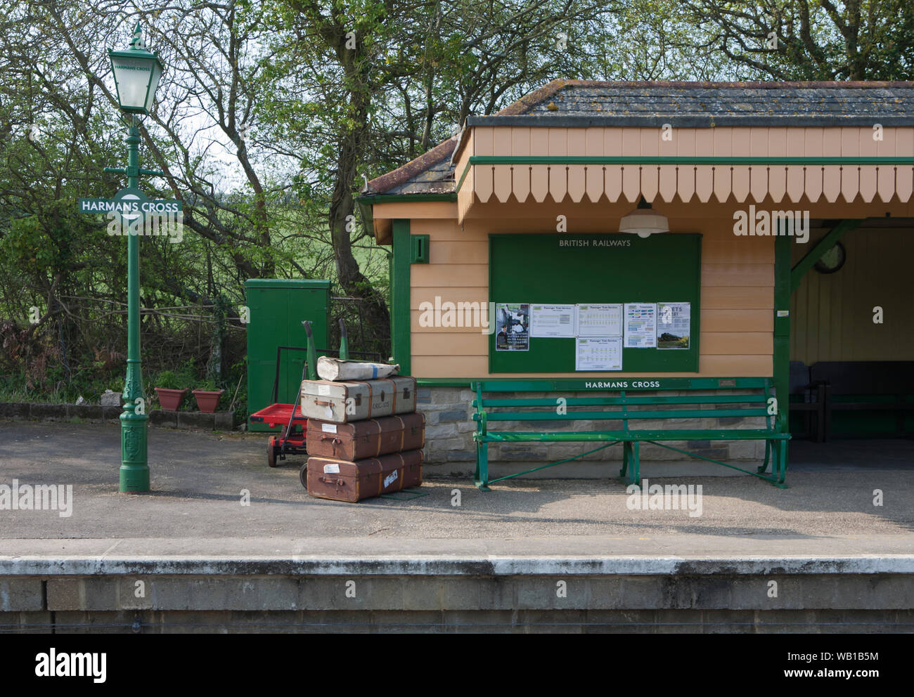 The station at Harman's Cross on the Swanage Railway, Dorset, England ...