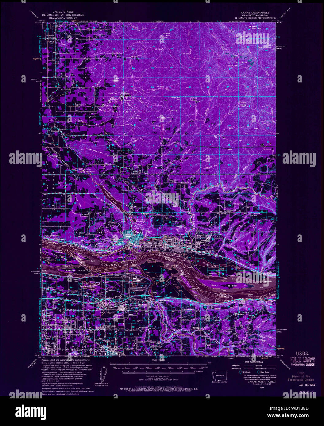 Map of camas hi-res stock photography and images - Alamy