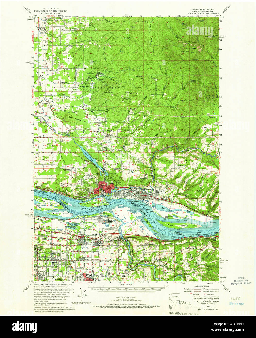 Map of camas hi-res stock photography and images - Alamy
