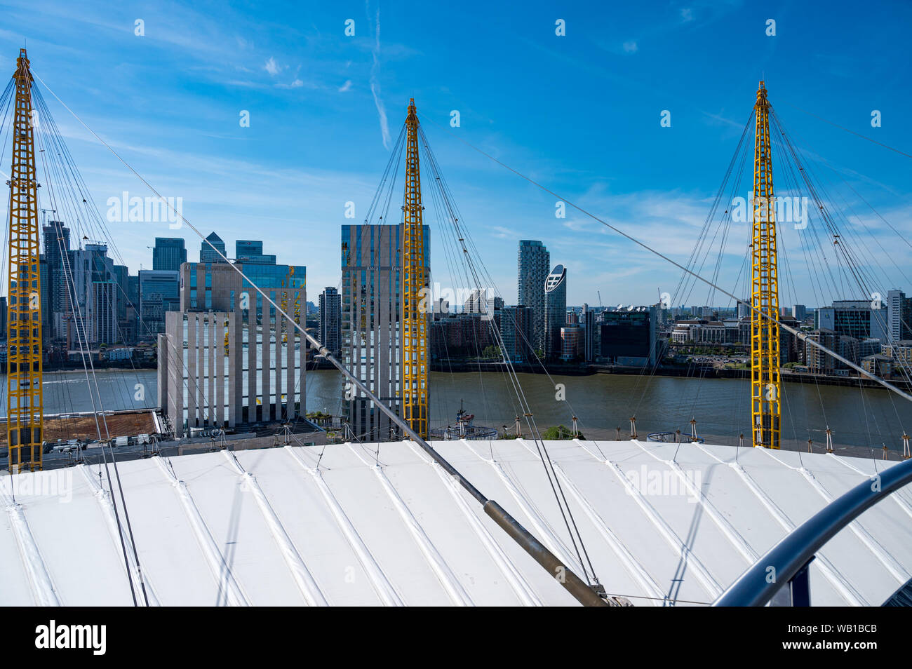 Up at the o2, o2 roof tour, Millennium Done, Greenwich, London Stock ...